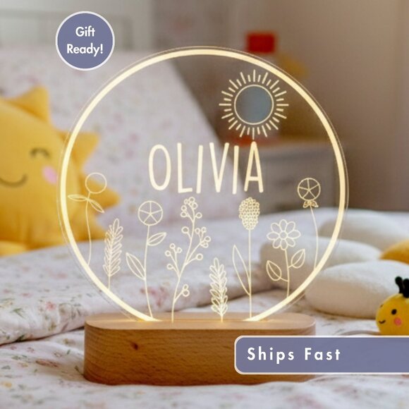 LED Expression | Accents | Flower Night Light Personalized Led Lamp For ...